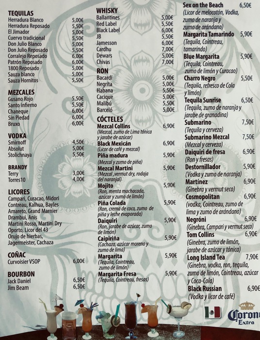 Licores y Cocteles :: Tequila cantina mexicana